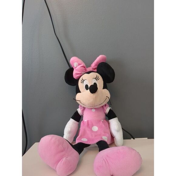 Disney | Toys | Minnie Mouse 8 Plush Pink Polka Dot Dress Stuffed ...